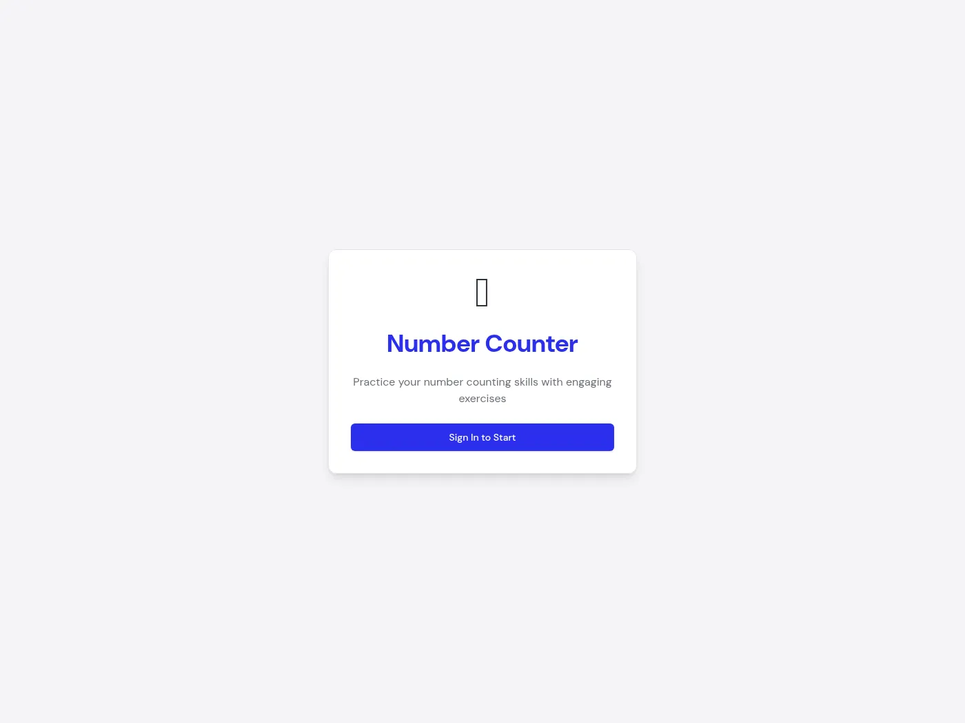 Number Counting App