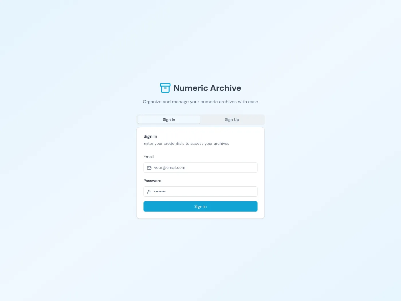Numeric Archive Platform