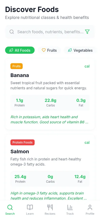 NutriClassify: Intelligent Food Categorization & Nutrition Guide Mobile App