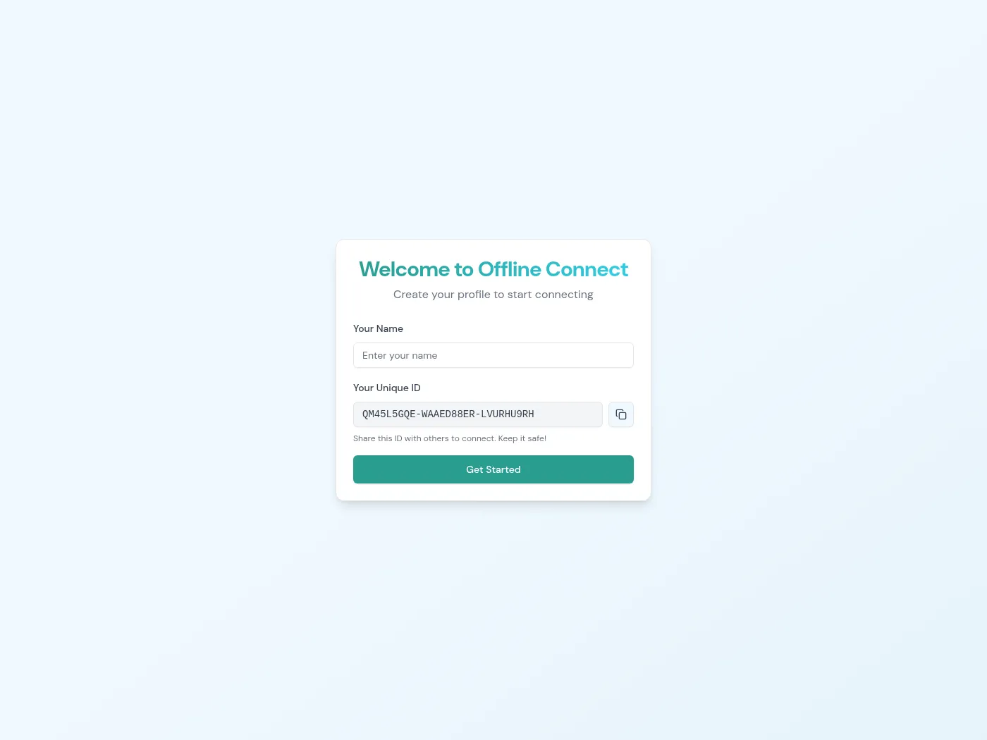 Offline Connect App