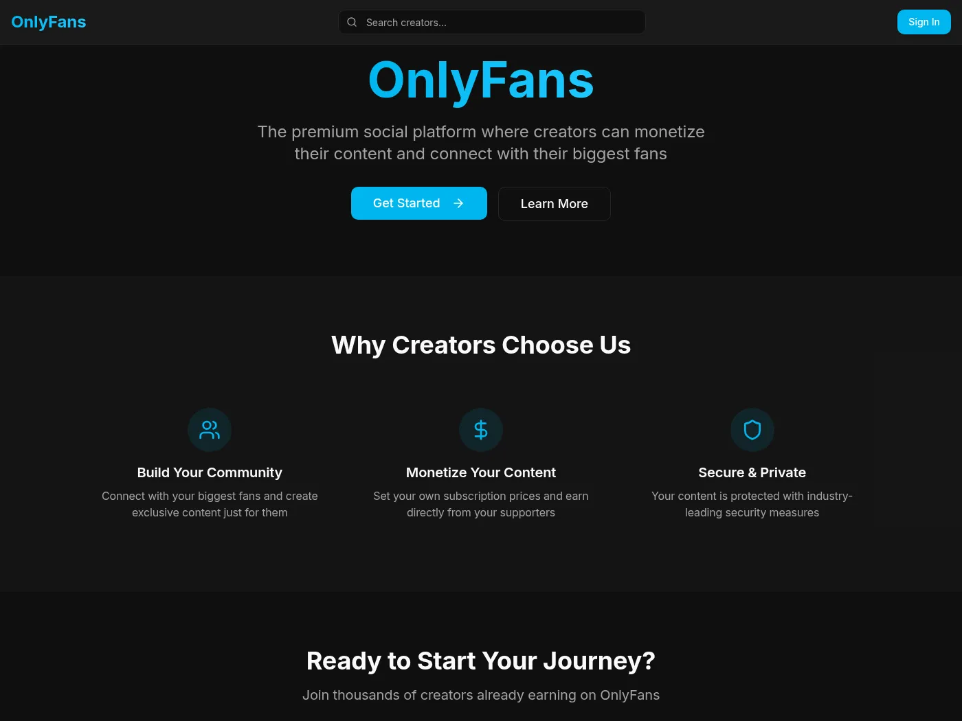 OnlyFans Web Platform Clone