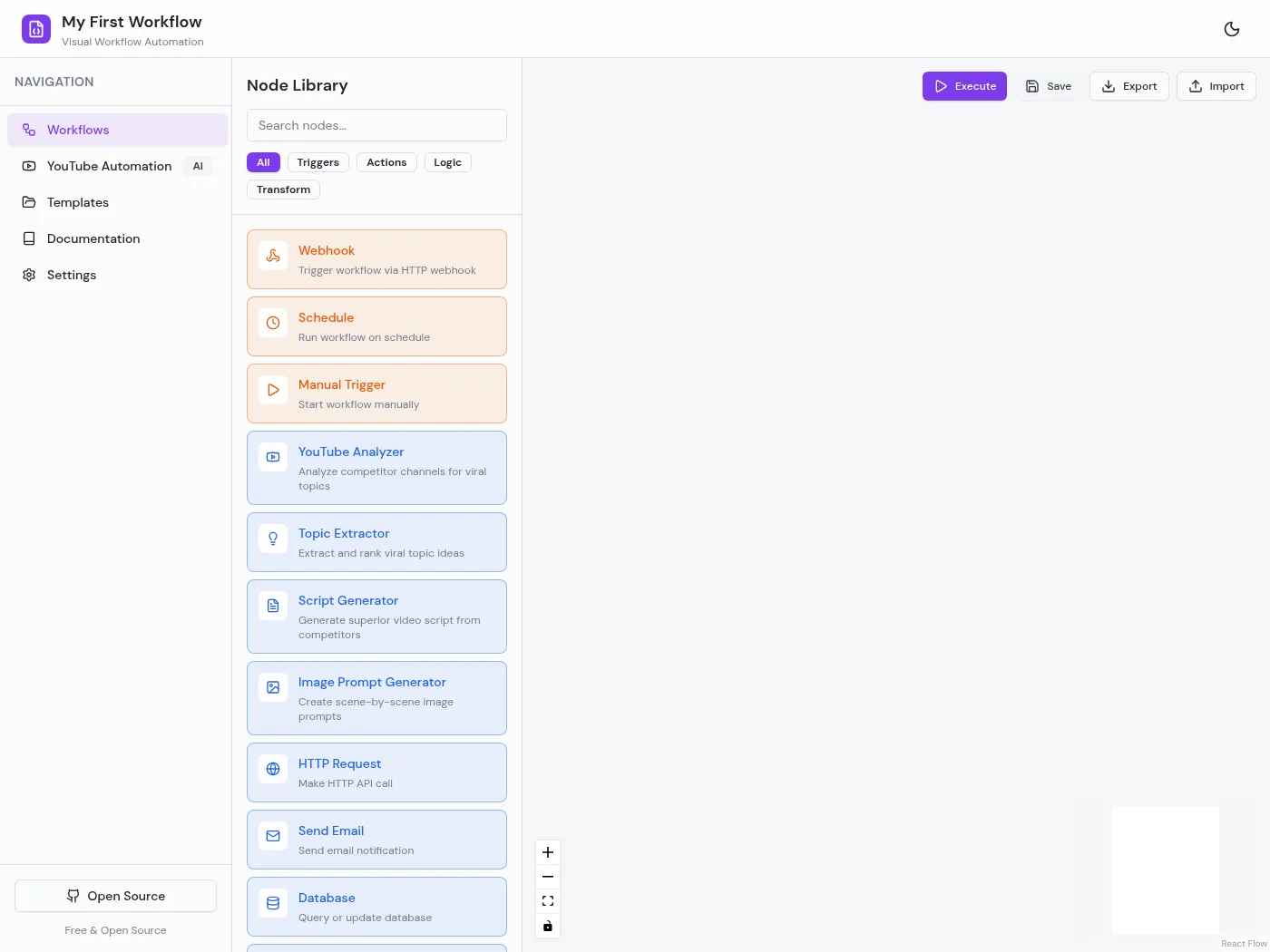 Open Source Visual Workflow Automation Agent