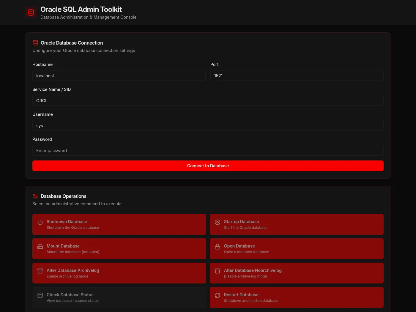 Oracle SQL Admin Toolkit for Linux