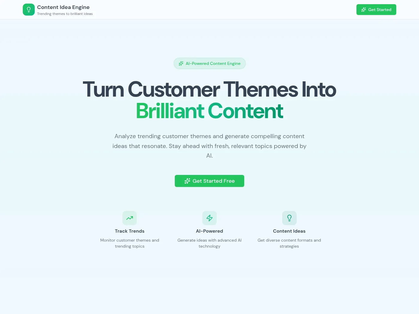 Organic Content Idea Engine