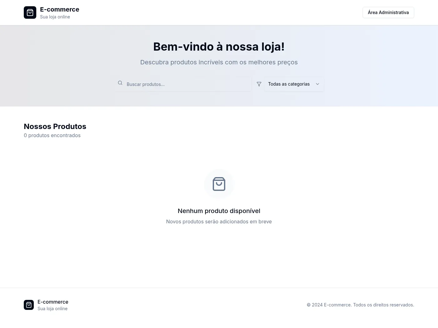 Painel Admin de E-commerce em React + Express + SQLite