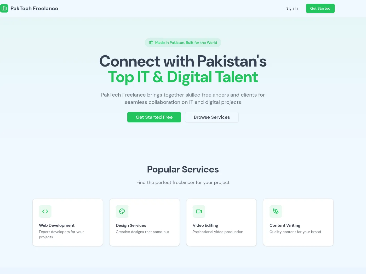 PakTech Freelance: A Modern Freelancing Platform for IT & Digital Services in Pakistan
