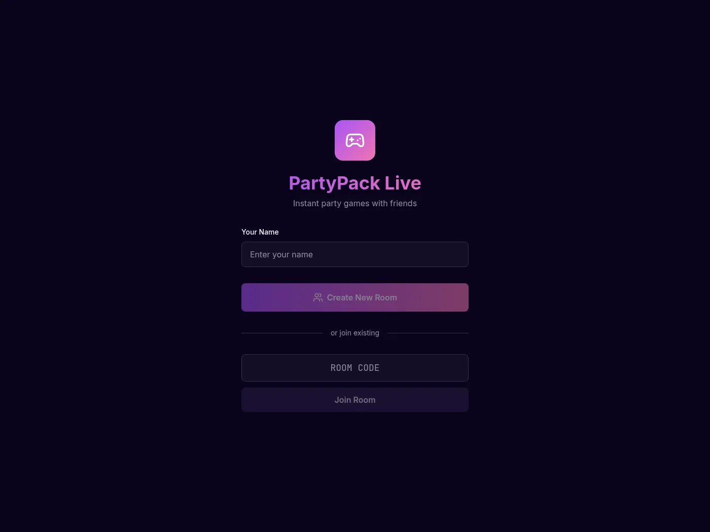 PartyPack Live — Instant Mobile-First Party Games (PWA)