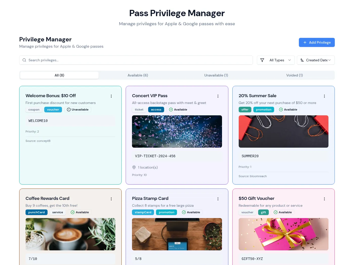 Pass Privilege Manager Component