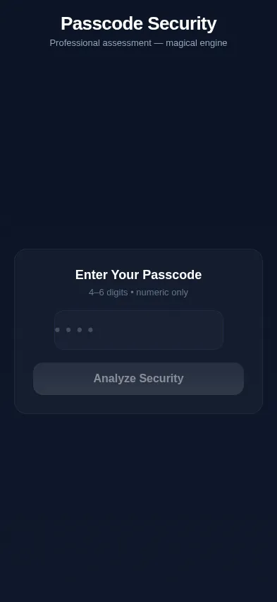 Passcode Security Magic Meter