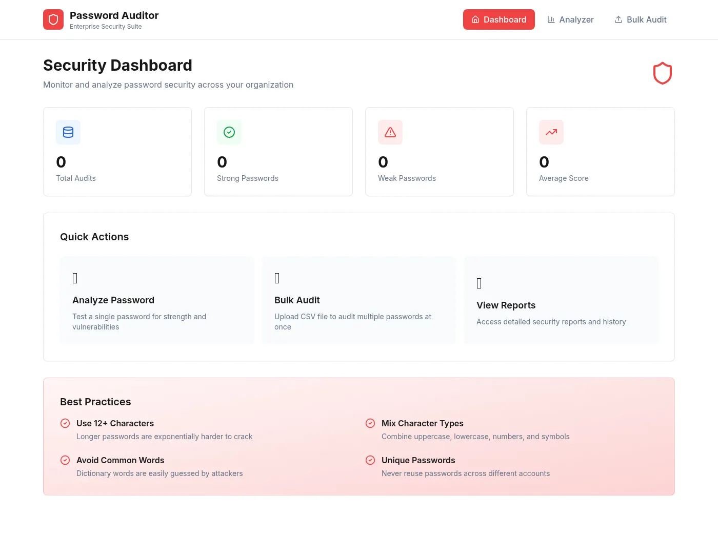 Password Auditing Web Interface