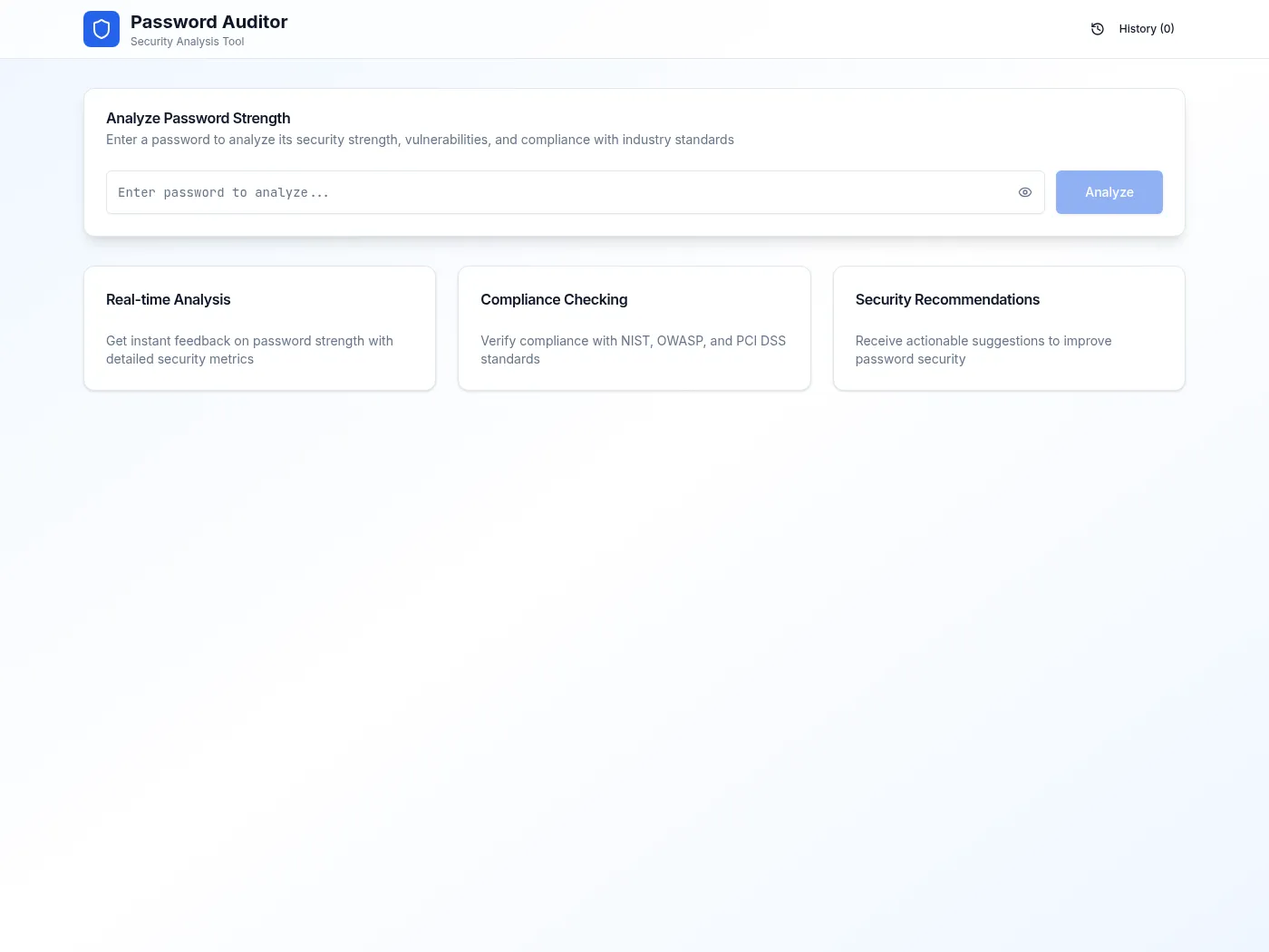 Password Auditor Web Interface