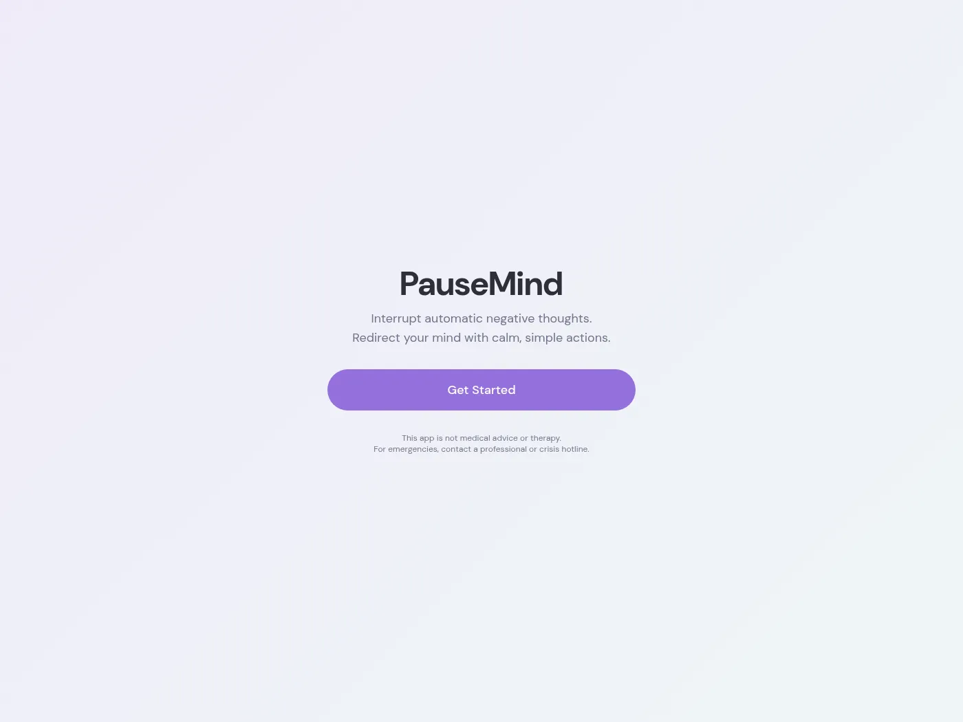 PauseMind Web App