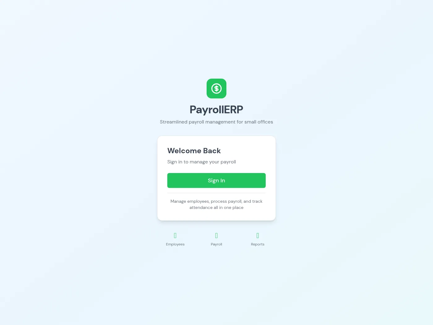 Payroll ERP for Small Offices