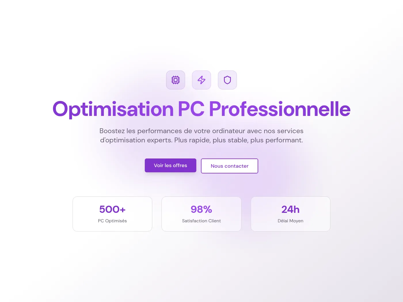 PC Optimization Service Website