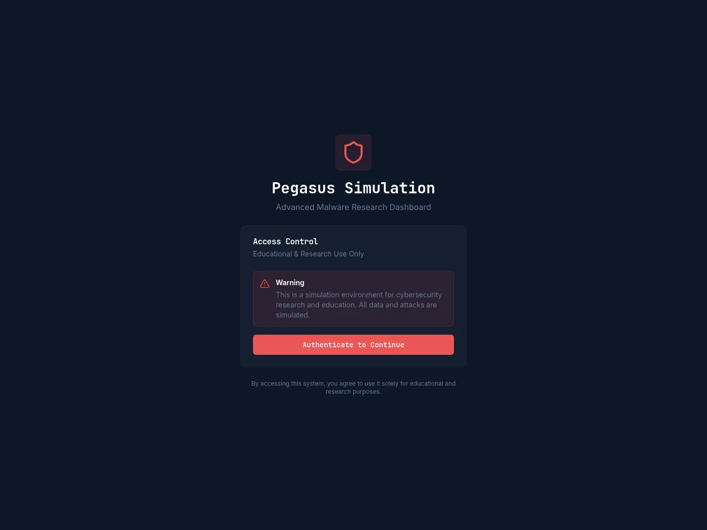 Pegasus Malware Simulation Dashboard