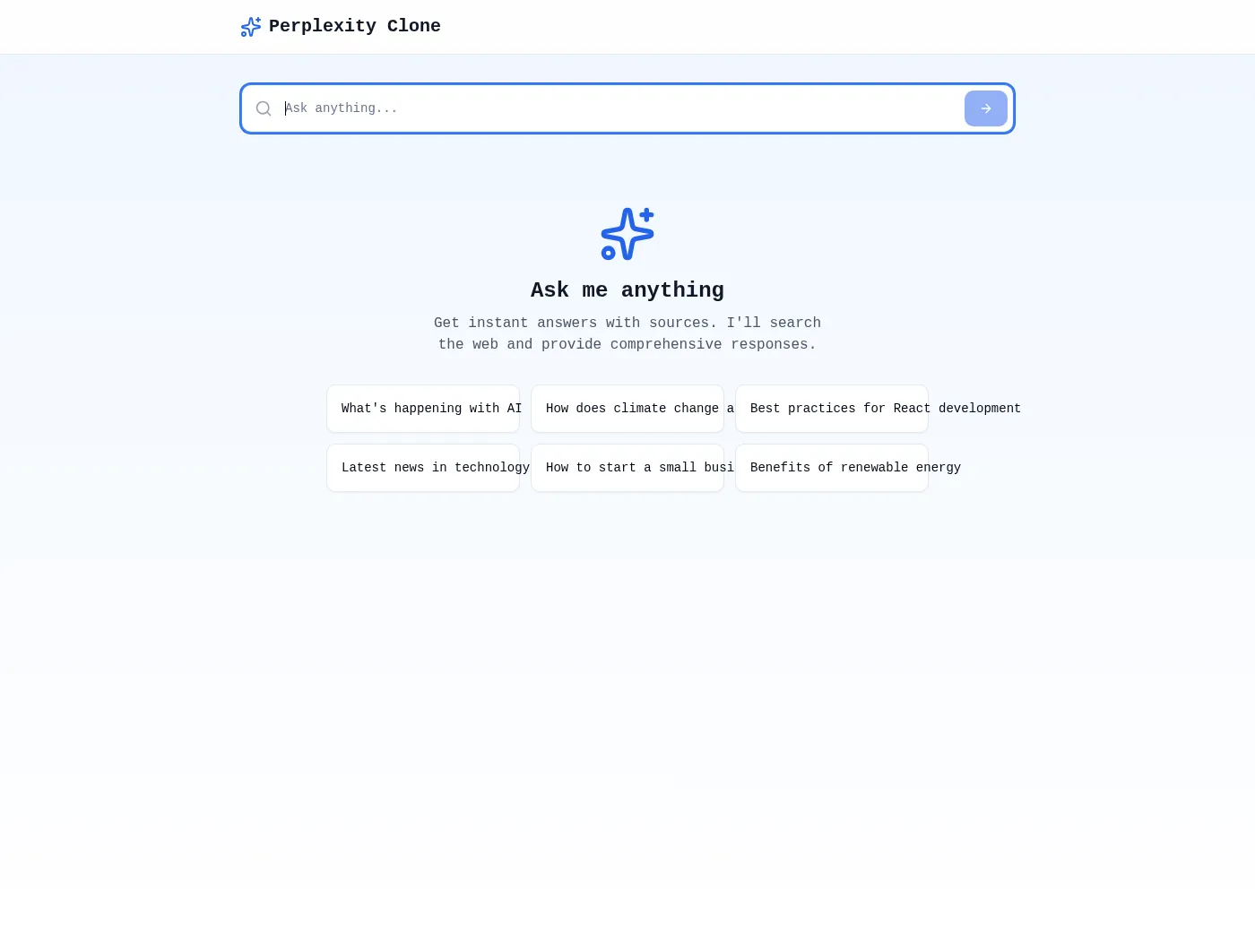 Perplexity AI Clone