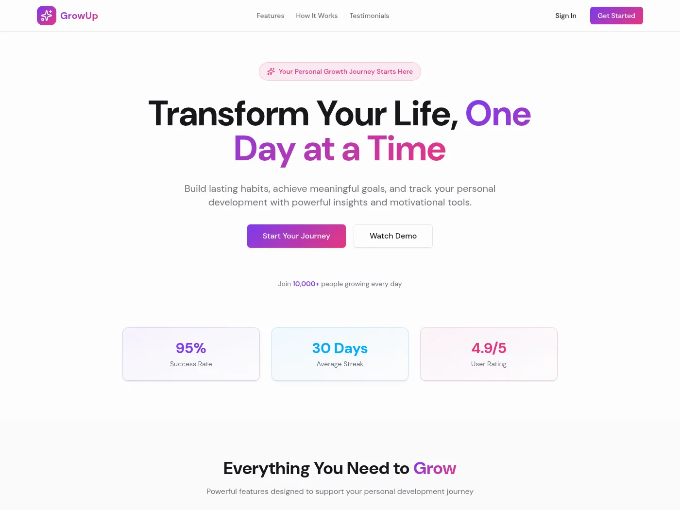 Personal Development App