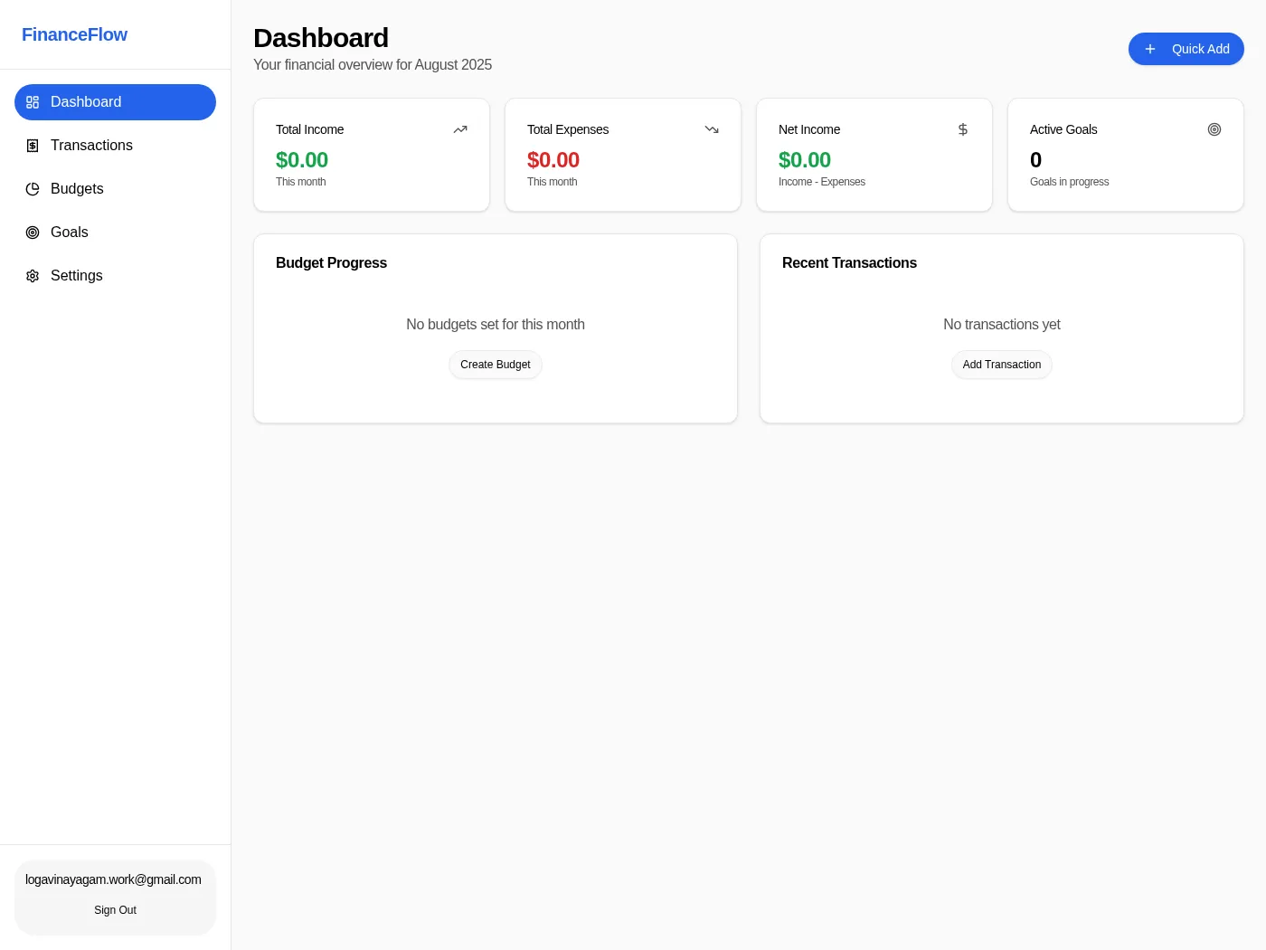 Personalized Expense Tracker & Financial Goals App
