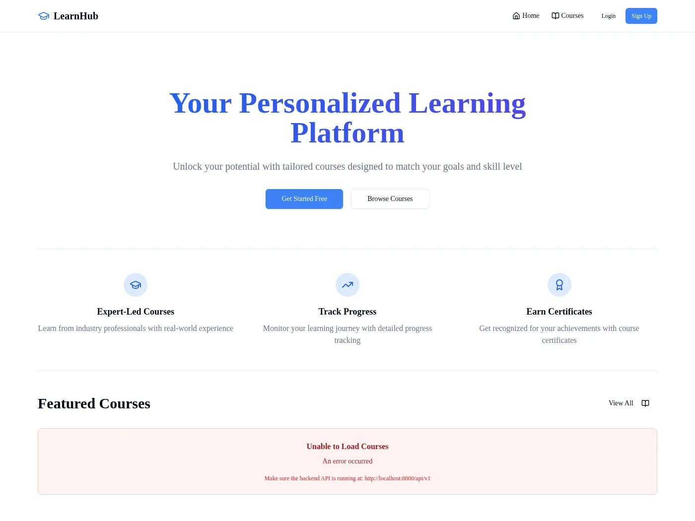 Personalized Learning Platform Frontend