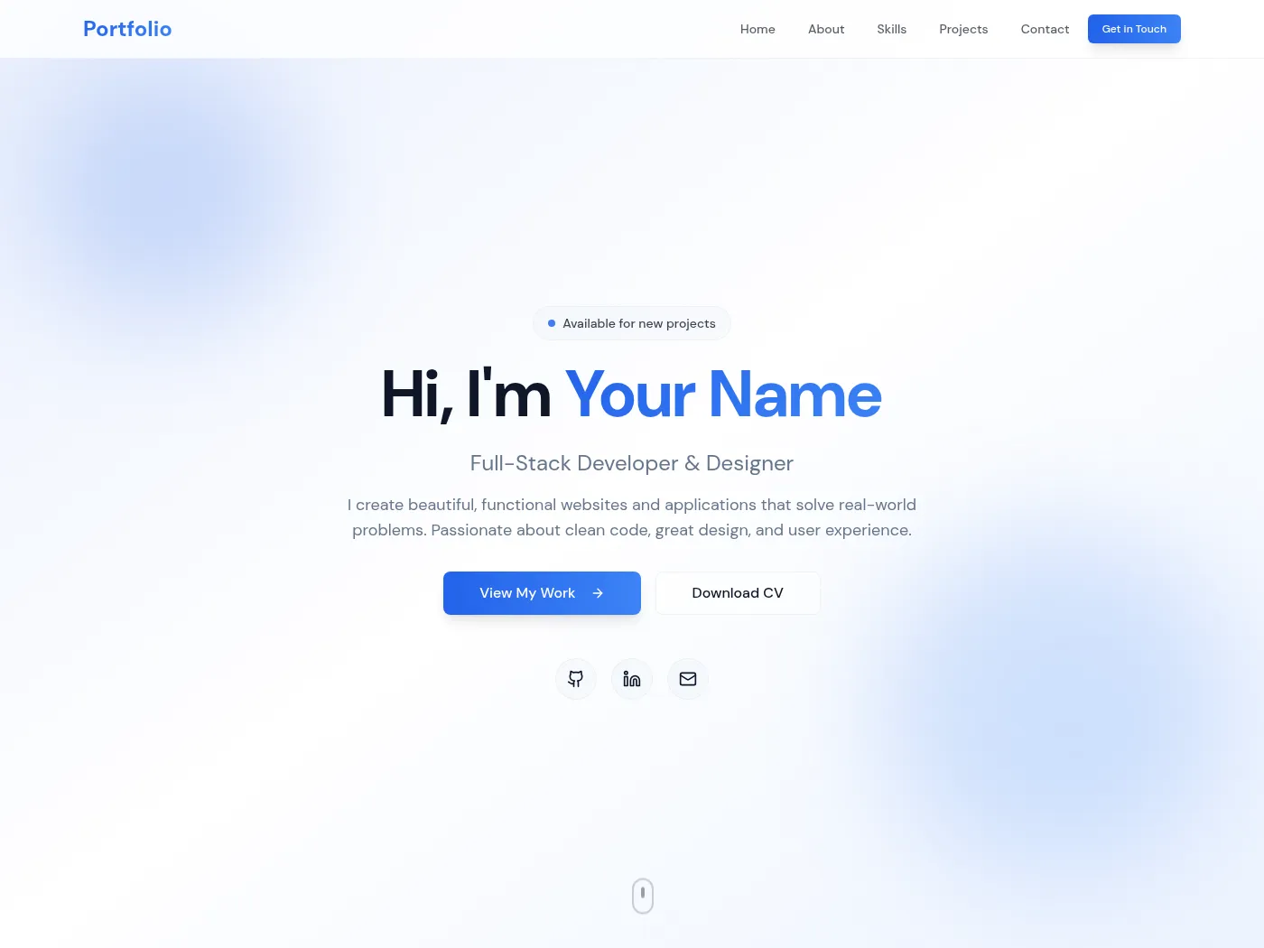 Personalized Website Builder