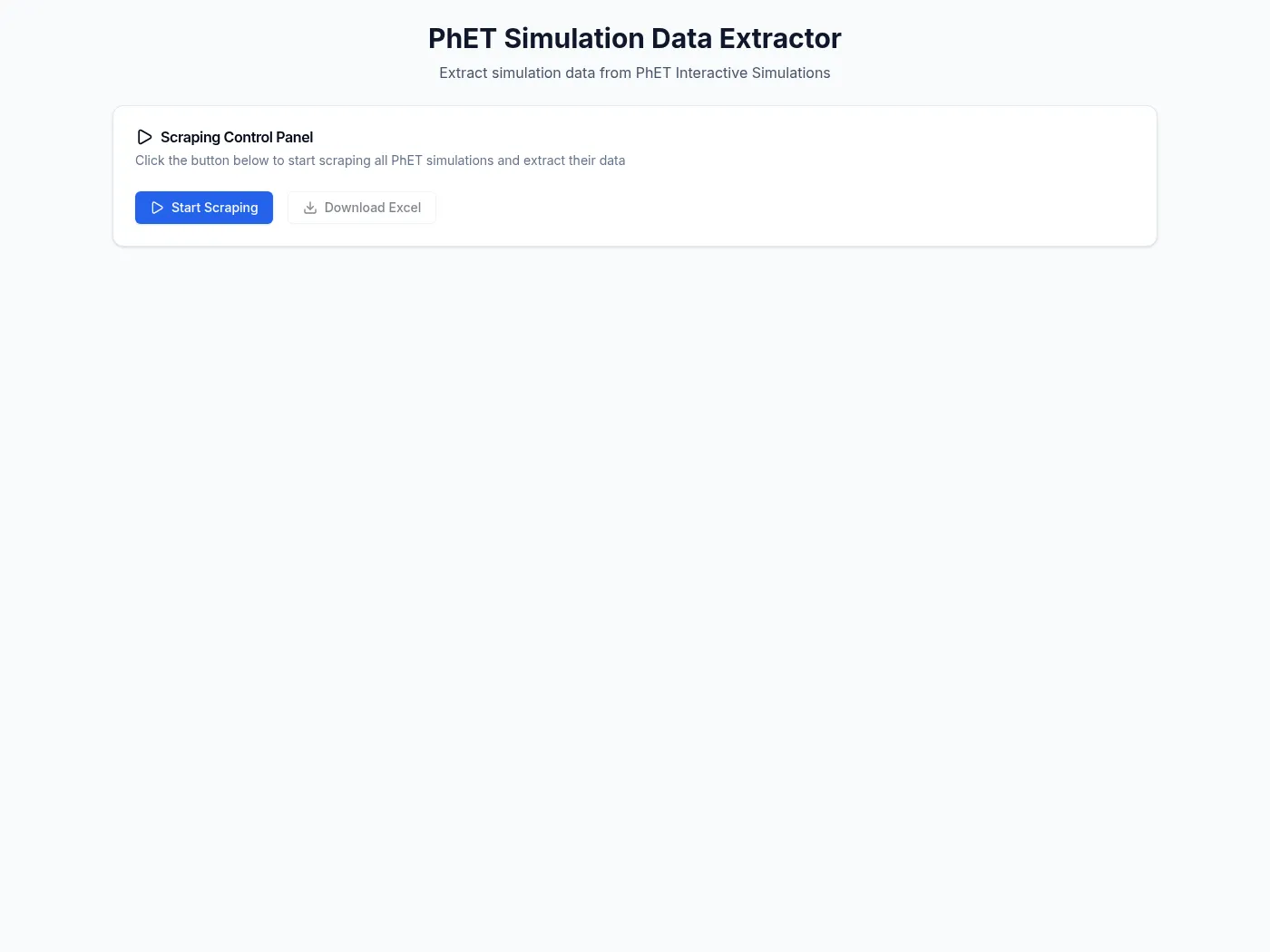 PhET Simulation Data Extractor