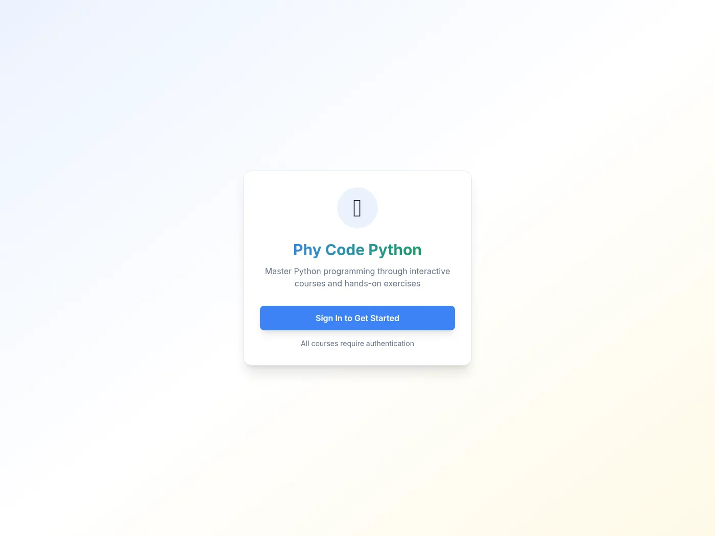 Phy Code Python: Interactive Python Coding Courses App