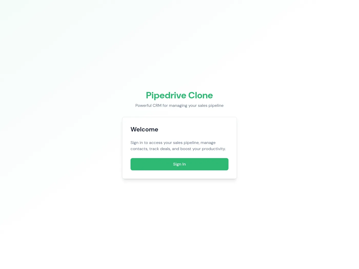 Pipedrive Clone