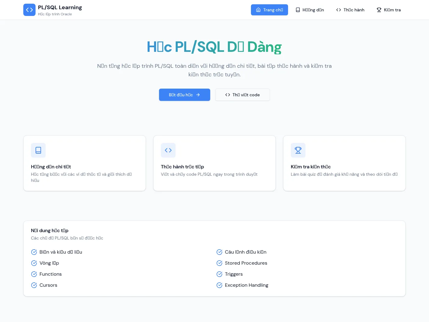 PL/SQL Learning Companion