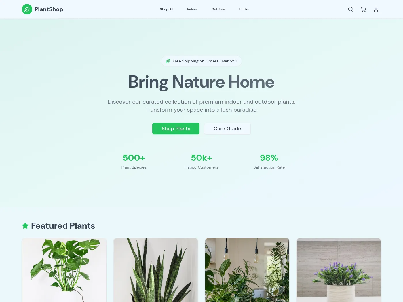 Plant Ecommerce App in React Native