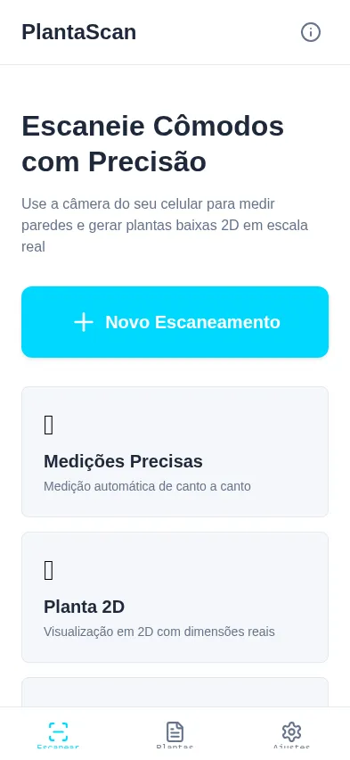 PlantaScan: Precise Mobile Wall Measurement & 2D Floor Plan Generator