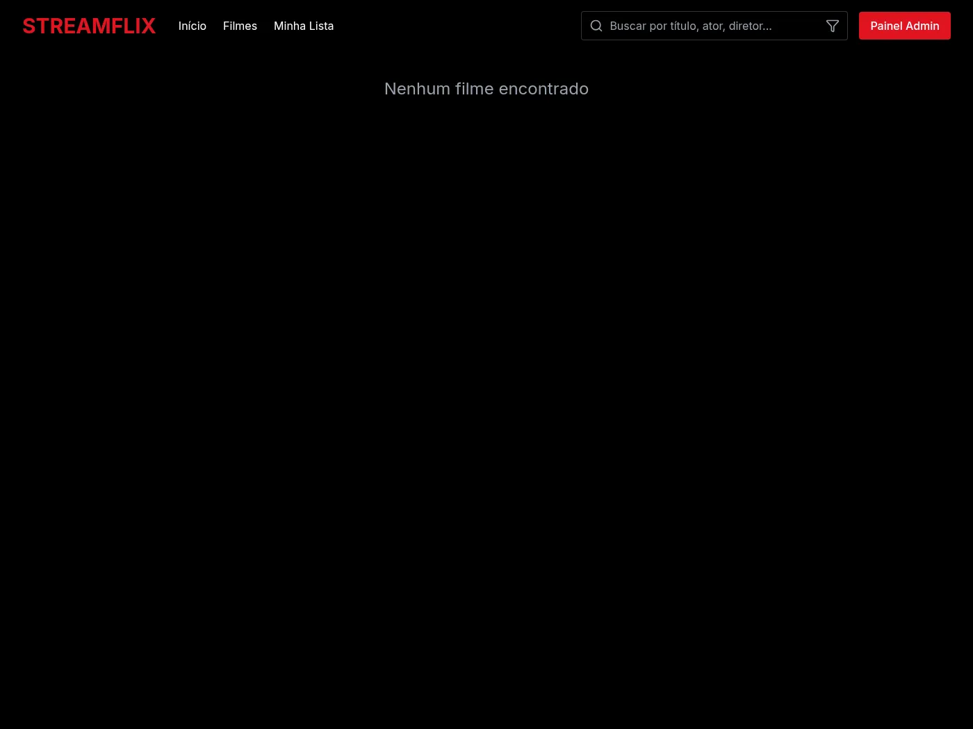 Plataforma de Streaming com Painel Administrativo