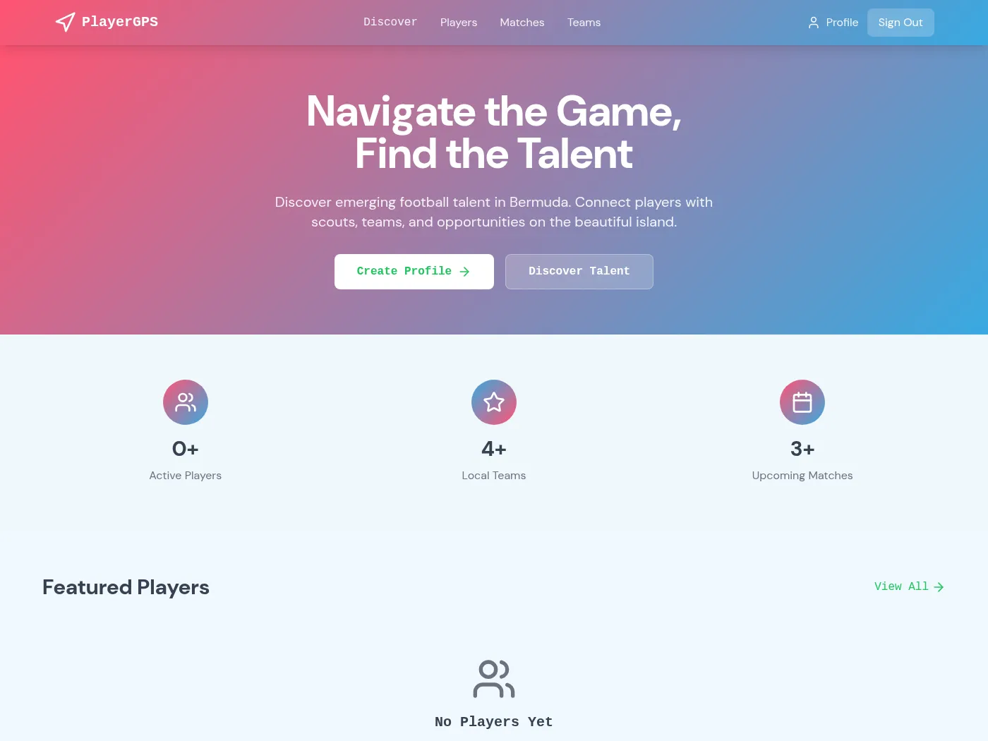 PlayerGPS – Discover and Connect with Emerging Football Talent in Bermuda