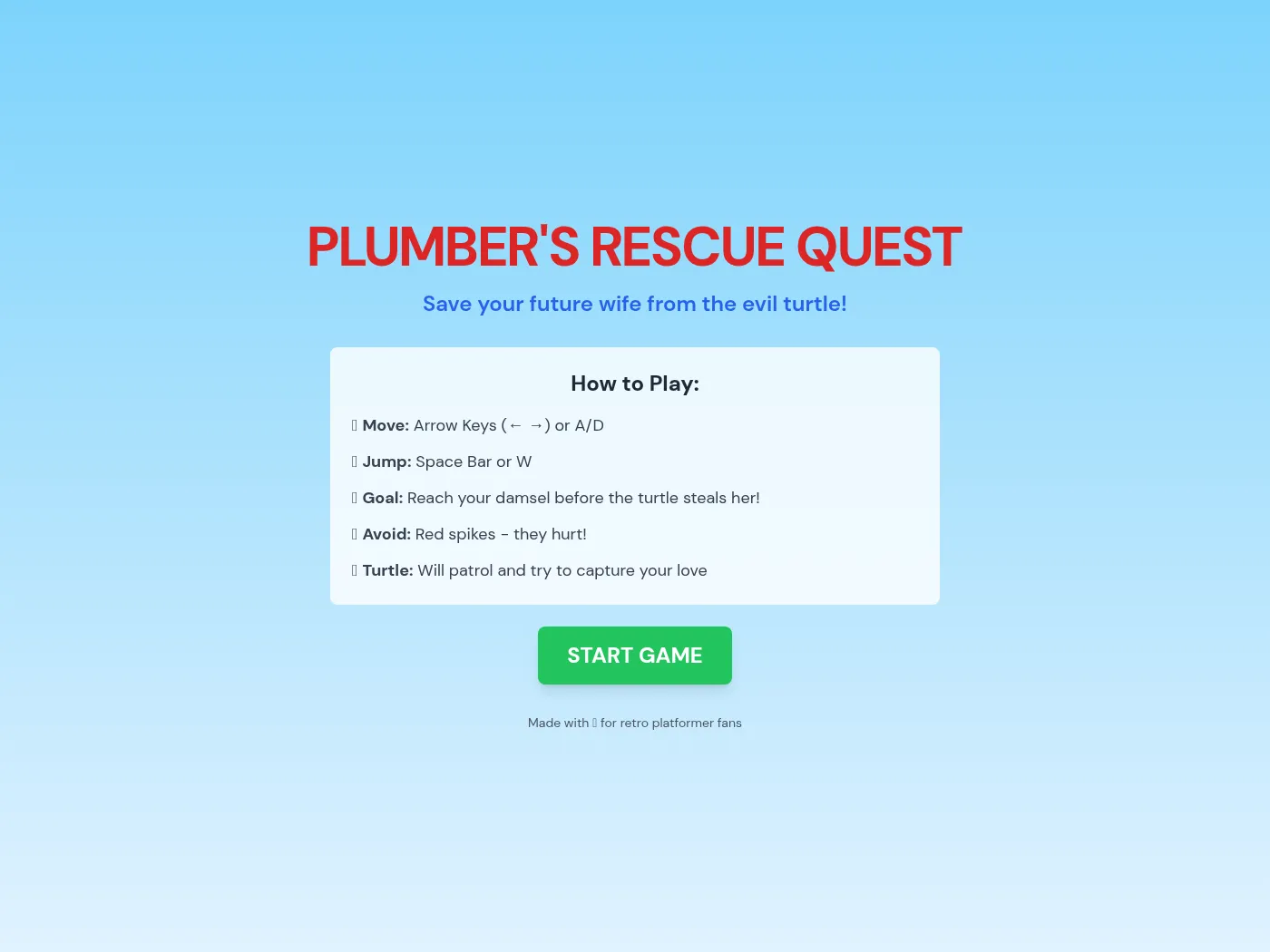 Plumber's Rescue Quest