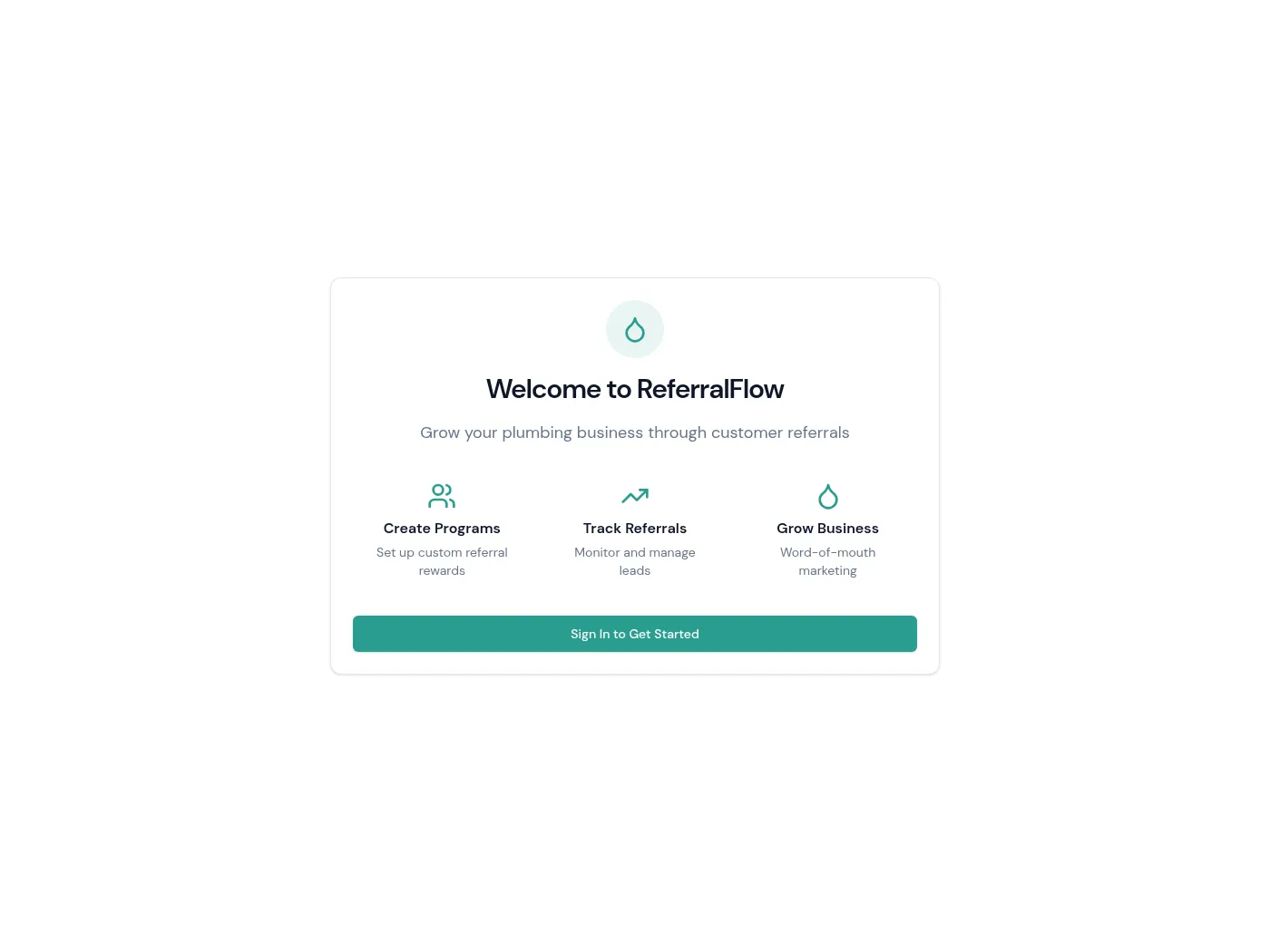 Plumber Referral Program Platform