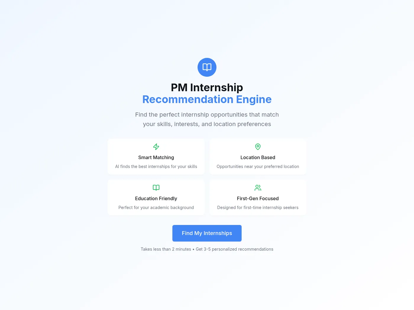 PM Internship Recommendation Engine for First-Gen Candidates