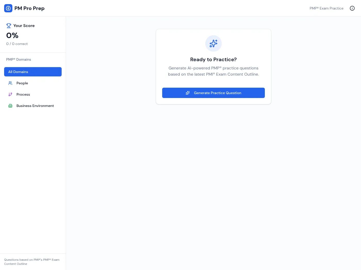PM Pro Prep - AI-Powered PMP Exam Practice App