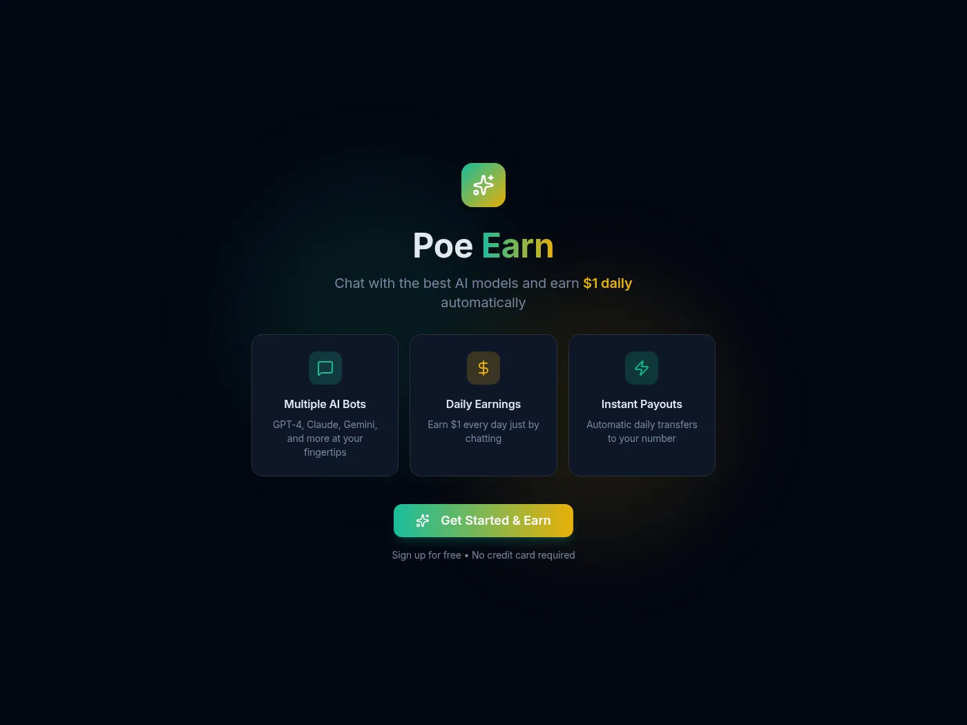 Poe Daily Earnings Clone