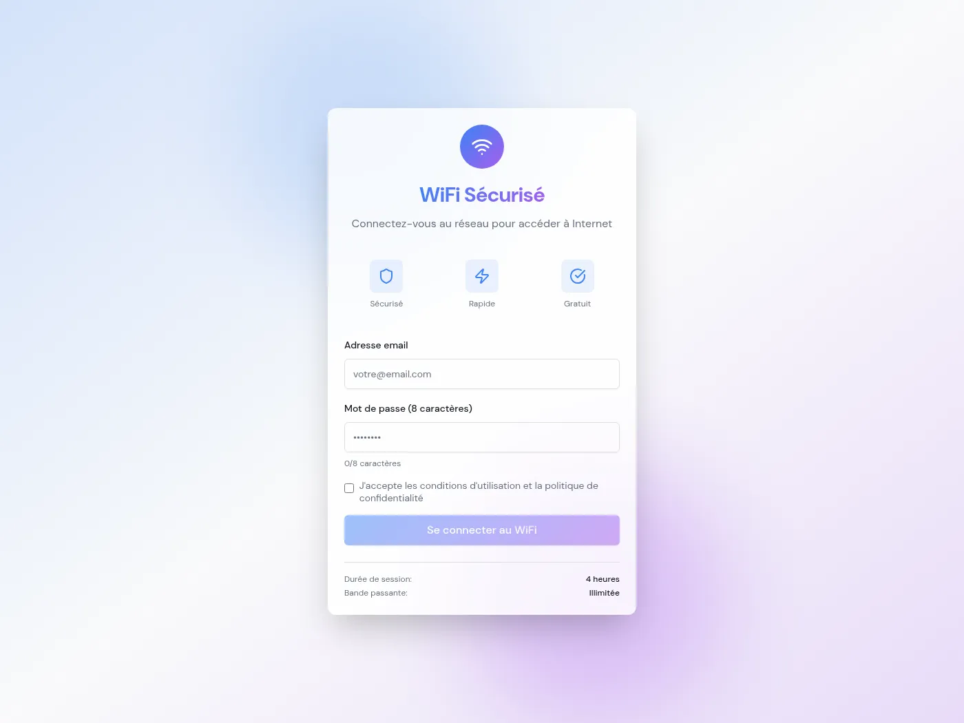 Portail Captif Next-Gen avec React & Node