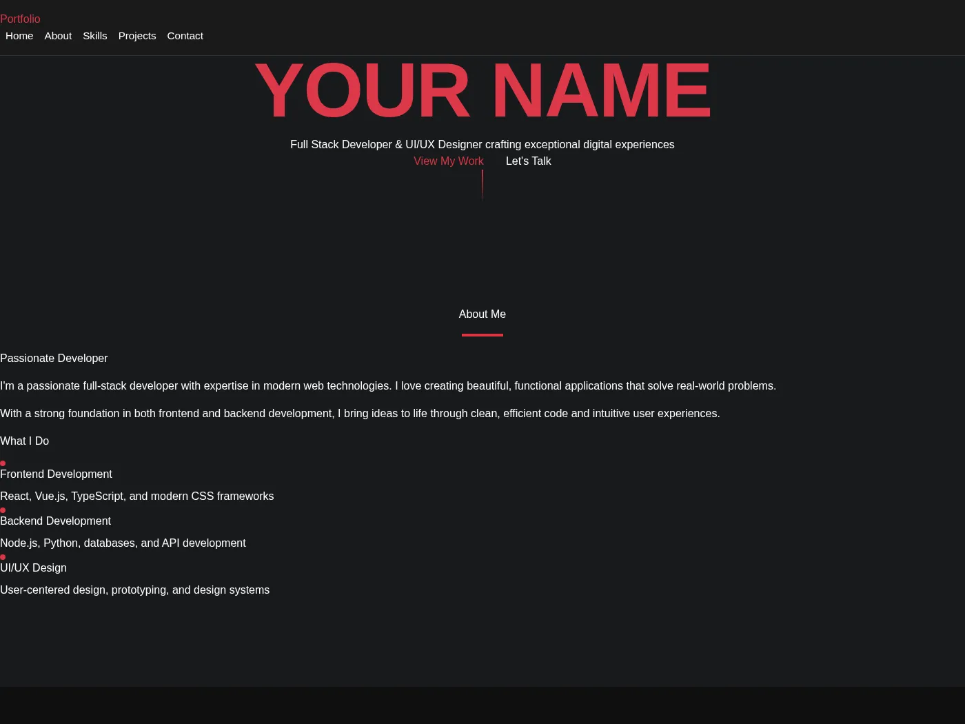 Personal Portfolio Clone with React, Bootstrap & Vite