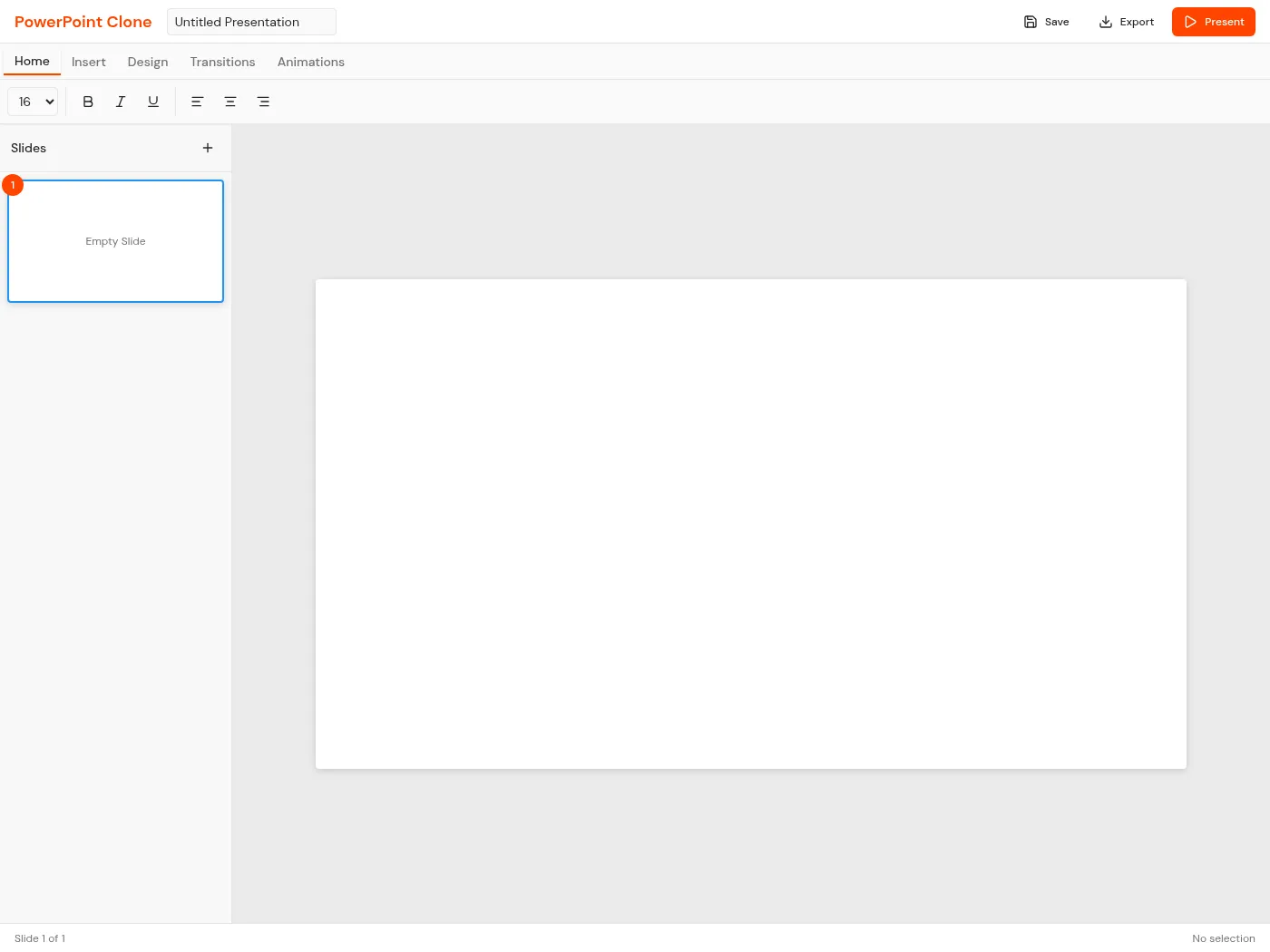 Interactive Presentation Builder - PowerPoint Clone