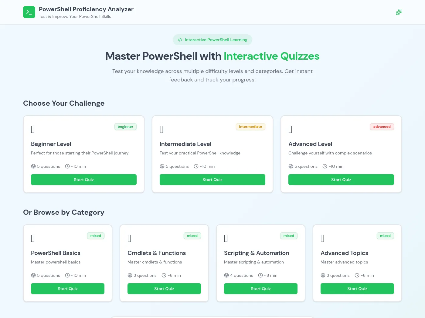 PowerShell Proficiency Analyzer