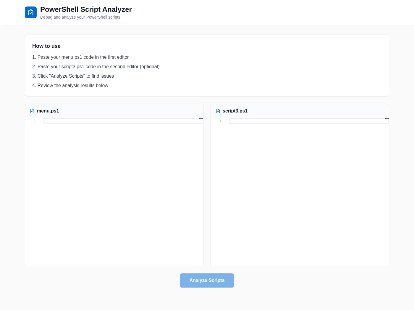 PowerShell Script Debug Analyzer