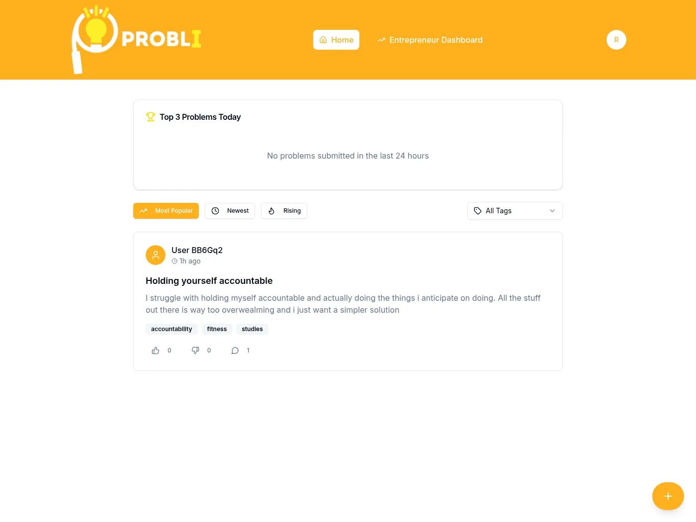 Probli: Real-World Problem Sharing & Discovery Platform
