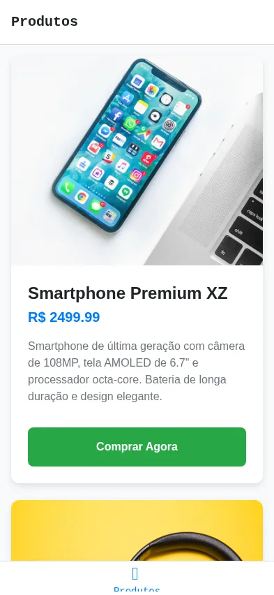 Componente de Produto com Pagamento Integrado para React Native