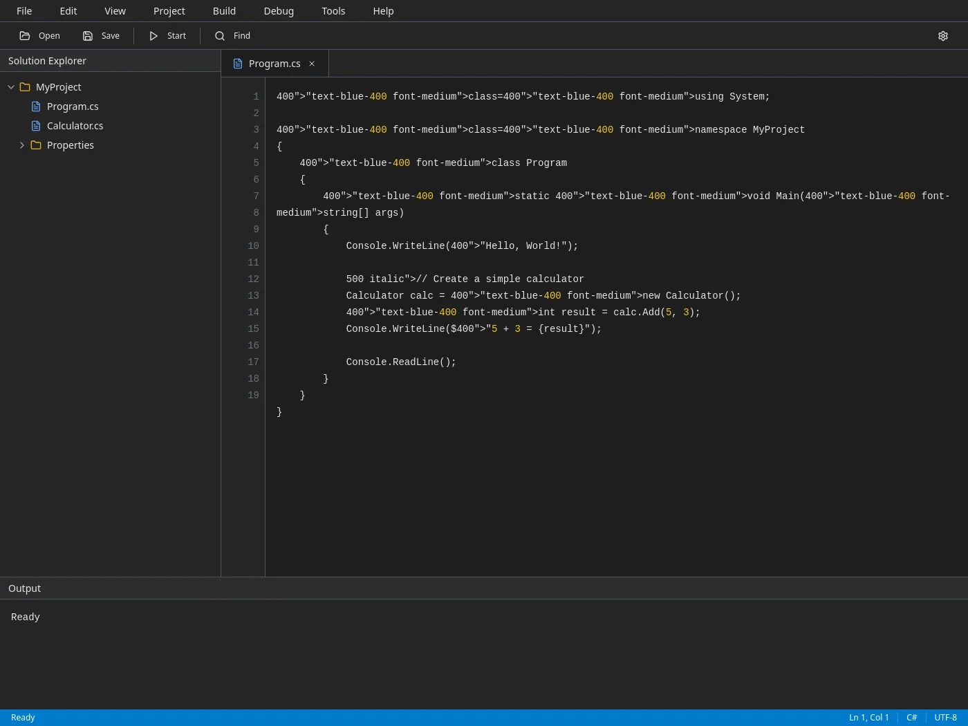Professional Code Editor with C# and Visual Studio 2019