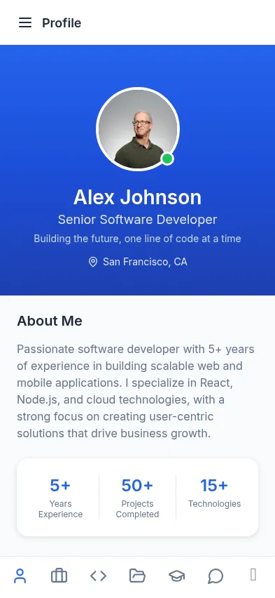 Professional Developer Portfolio Android App