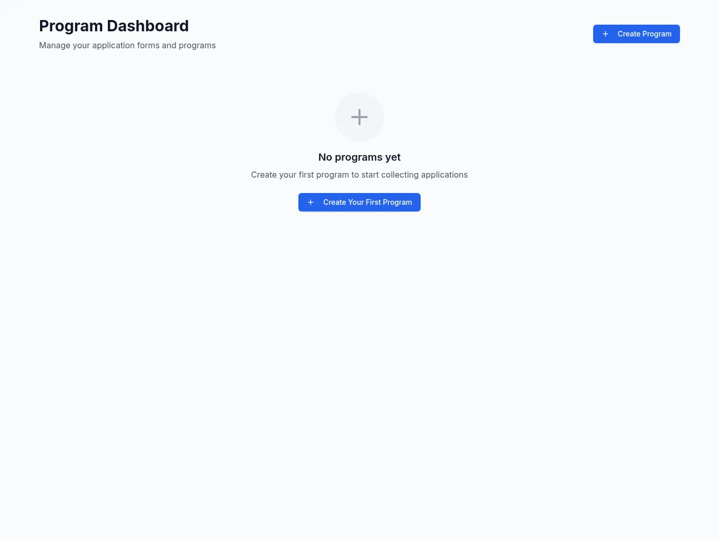 Program Application Form Builder
