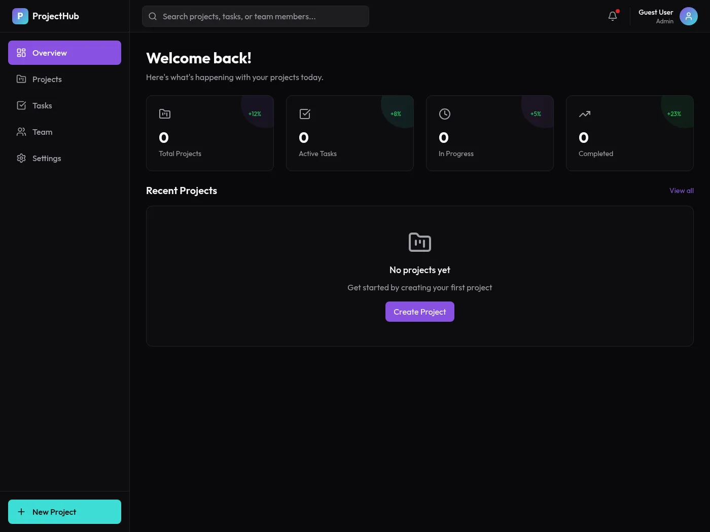 Project Management Dashboard