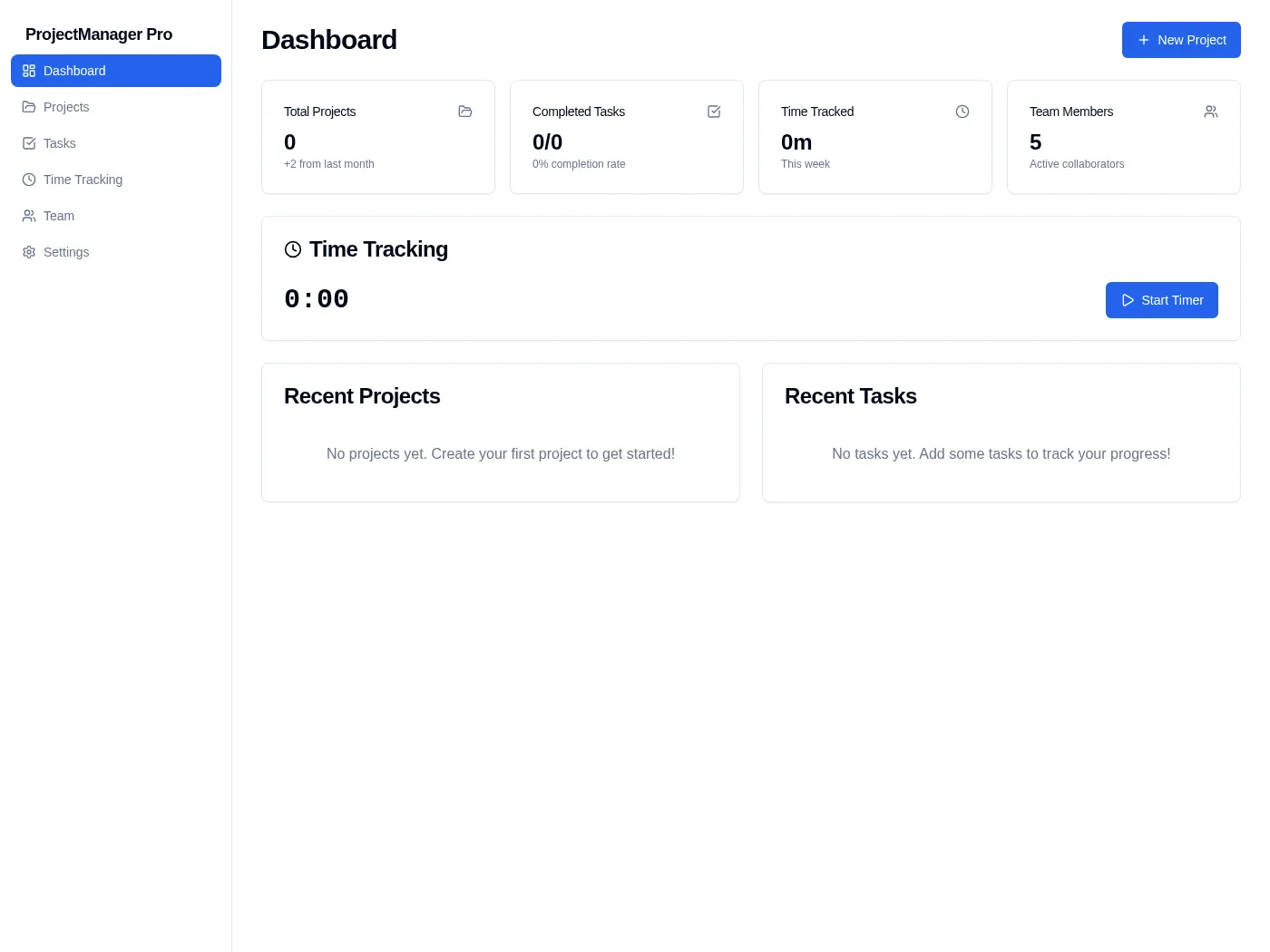 ProjectManager Pro with Integrated Time Tracking
