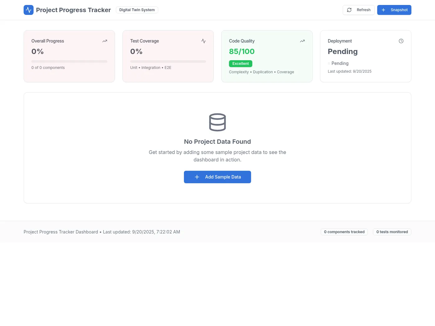 Project Progress Tracker Dashboard